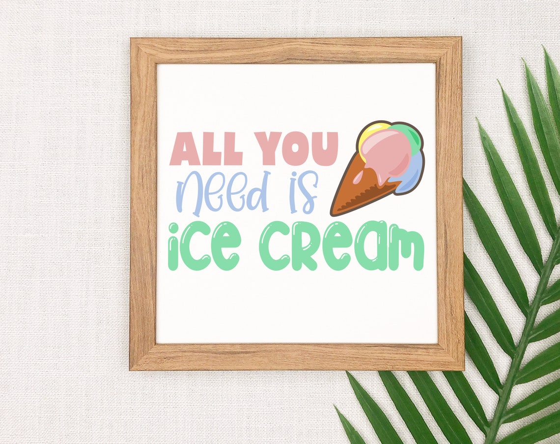 Ice Cream SVG Bundle, 6 Designs, Funny Ice Cream SVG, We All Scream for ...
