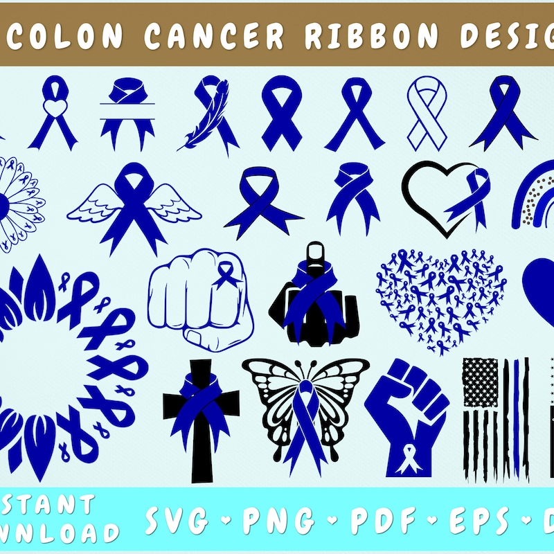 Colon Cancer Ribbons - Etsy