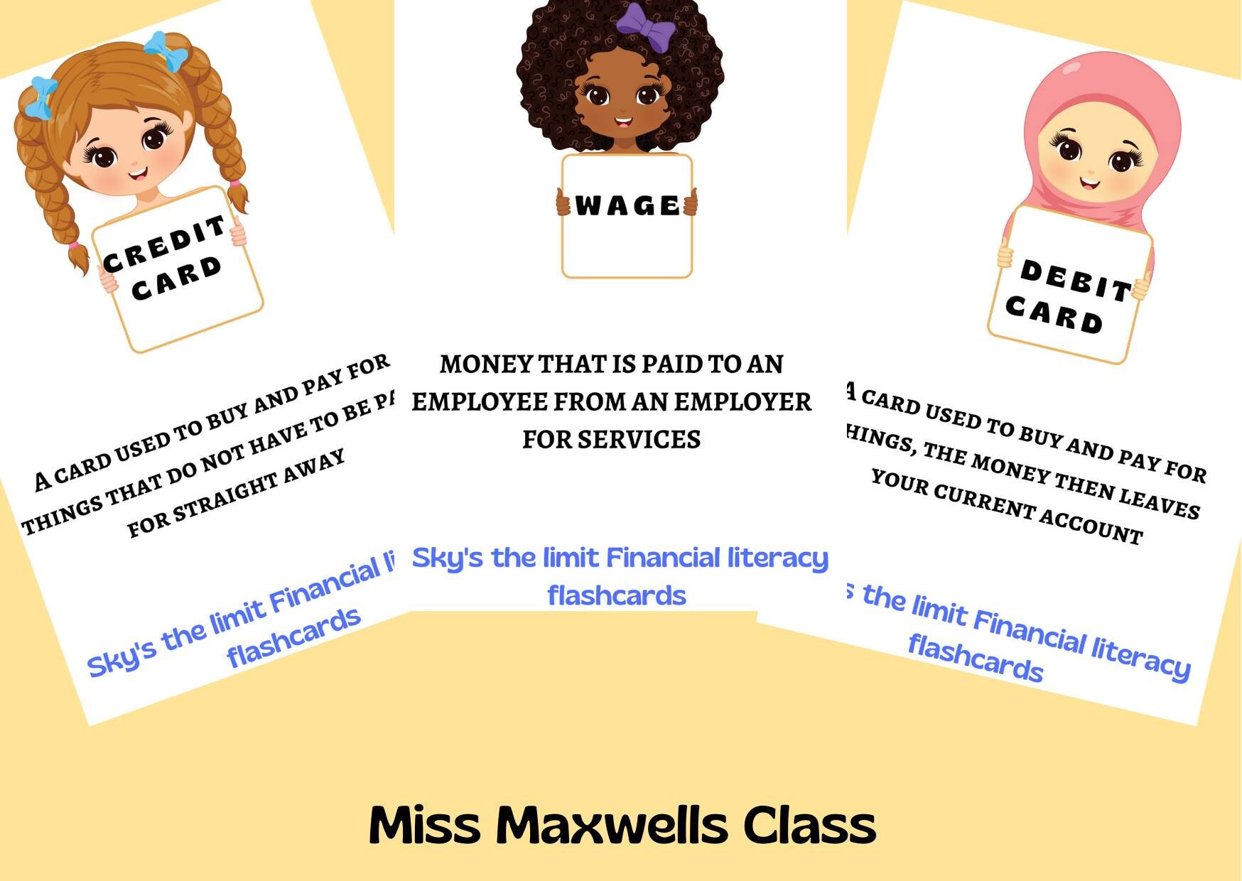 Financial Literacy Flashcards 4 - Etsy Hong Kong