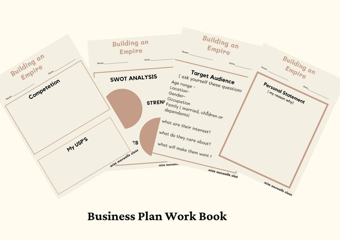 Building an Empire Business Planner Work Book - Etsy