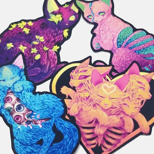 Creepy Cute Pastel Macabre Stickers 13 Pack | Etsy