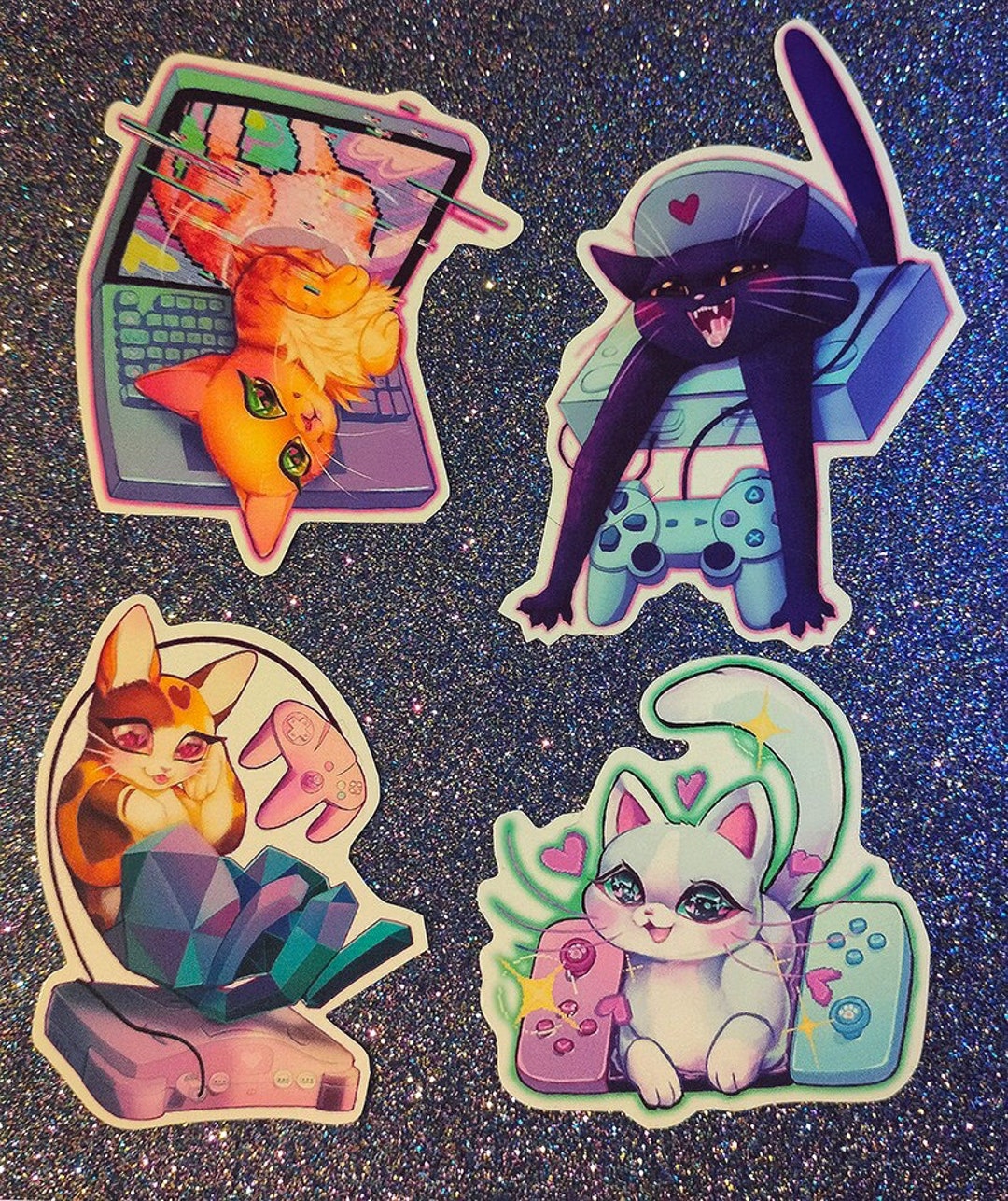 VR Cats Sticker Set - Etsy