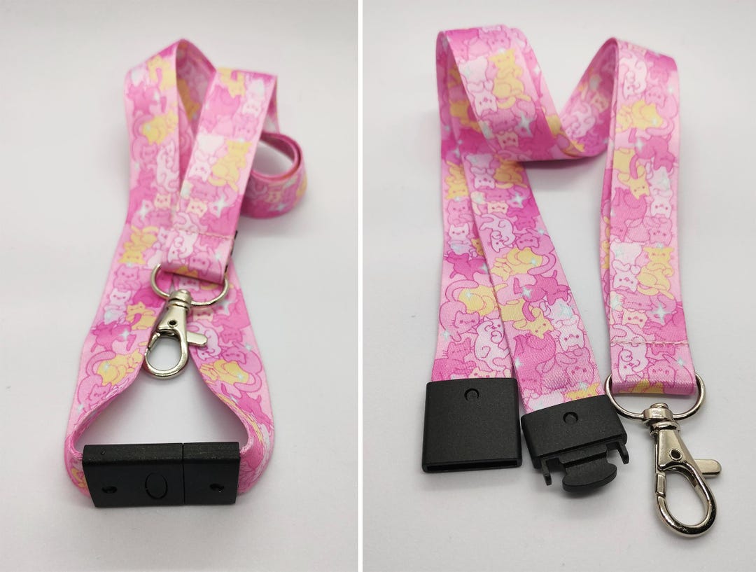 Pastel Kitty Lanyard - Lock Variation - Etsy