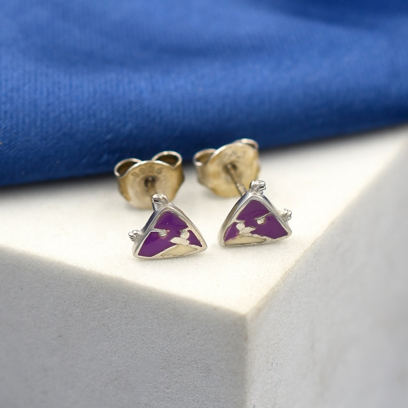 Purple Enamel Cartoon Character Jewelry Angry Birds Stud With Pendant ...