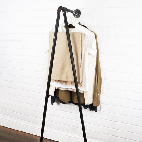 Wall Mounted Clothes Rail Vintage Style Made From | Etsy