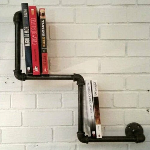 Rustic Industrial Pipe Bookcase Vintage/steampunk/industrial | Etsy