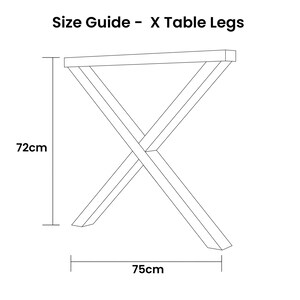 Solid Wood X Table Legs | Reclaimed Timber Style (pair) - Etsy