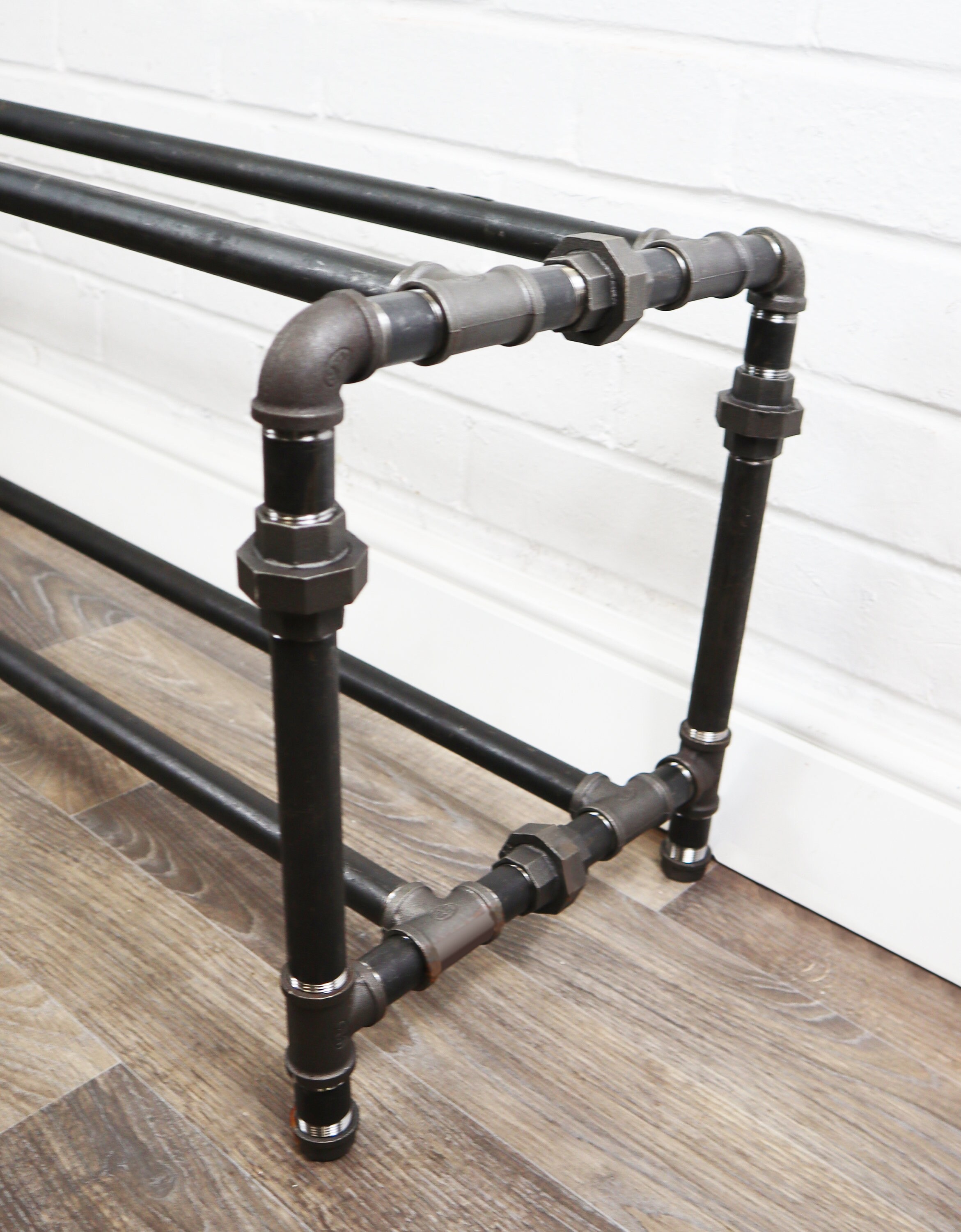 Industrial Two Tiered Shoe Rack Storage Made With Raw Steel | Etsy UK