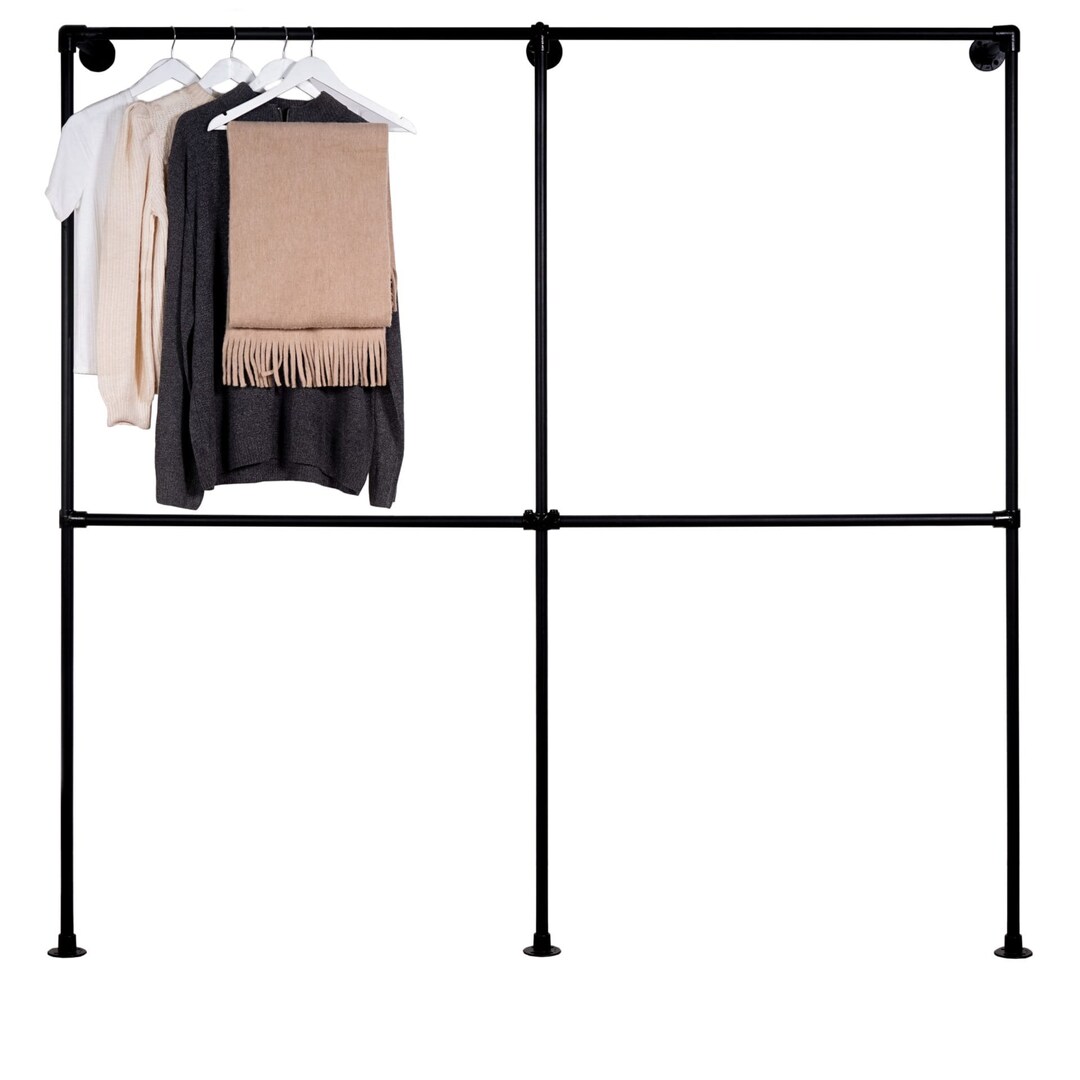 Four Square Full Height Key Clamp Clothing Rail | Industrial Powder ...