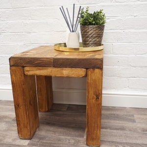 Solid Wood Side Table | Reclaimed Timber Style | Solid Wood Furniture ...