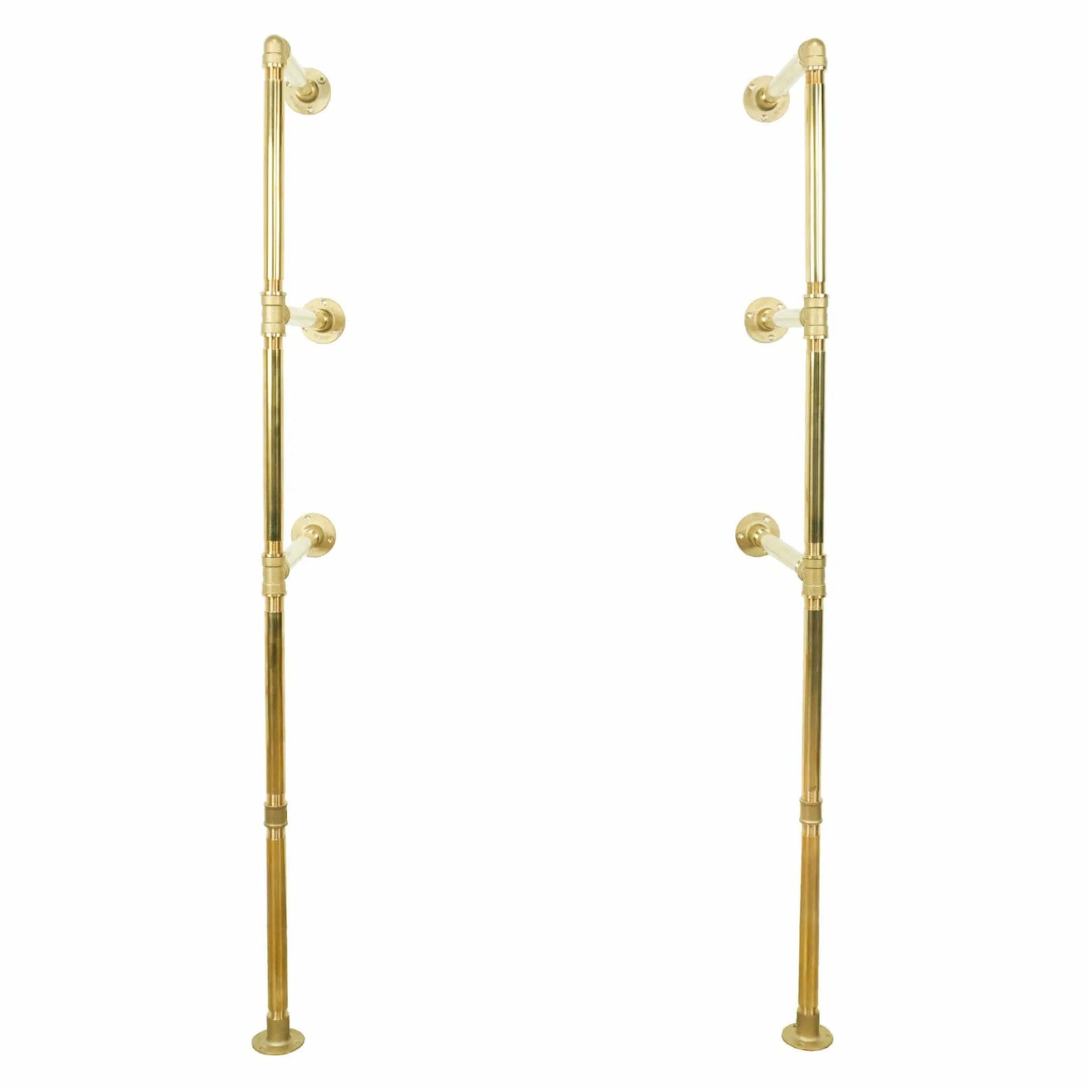 Solid Brass Floor Mounted Pipe Fitting Tiered Shelving Unit - Etsy