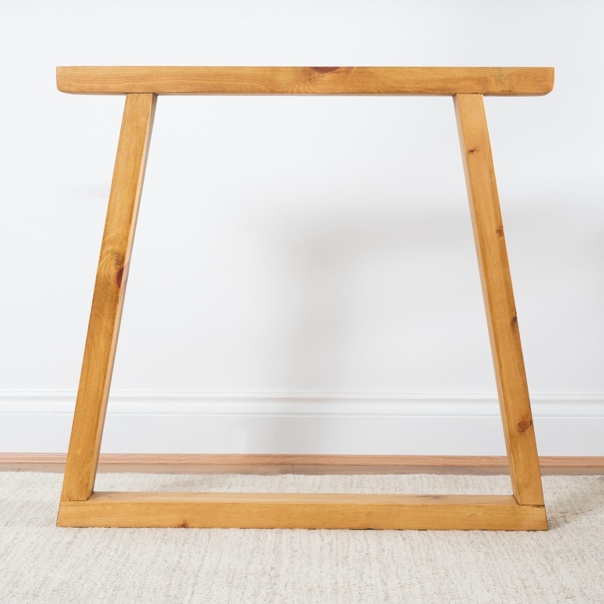 Solid Wood Trapezium Table Legs | Reclaimed Timber Style (pair) - Etsy