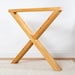 Solid Wood X Table Legs | Reclaimed Timber Style (pair) - Etsy