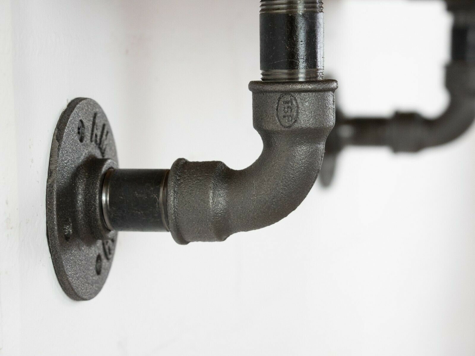 Industrial Steel Pipe Shelf Brackets Curved Style pair of - Etsy