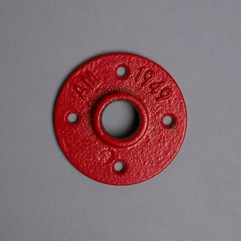 Coloured Malleable Threaded Iron Flange Wall Mount | Etsy