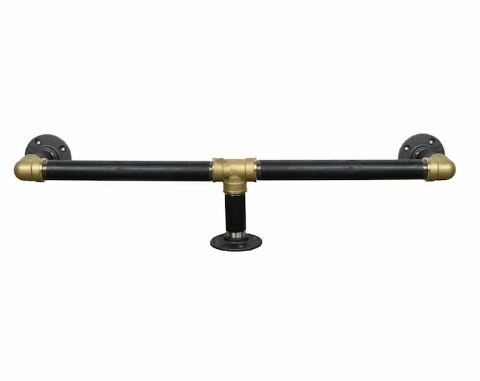 Industrial Foot Rail Black Wrought Iron Home Bar Foot Rail Kitchen ...