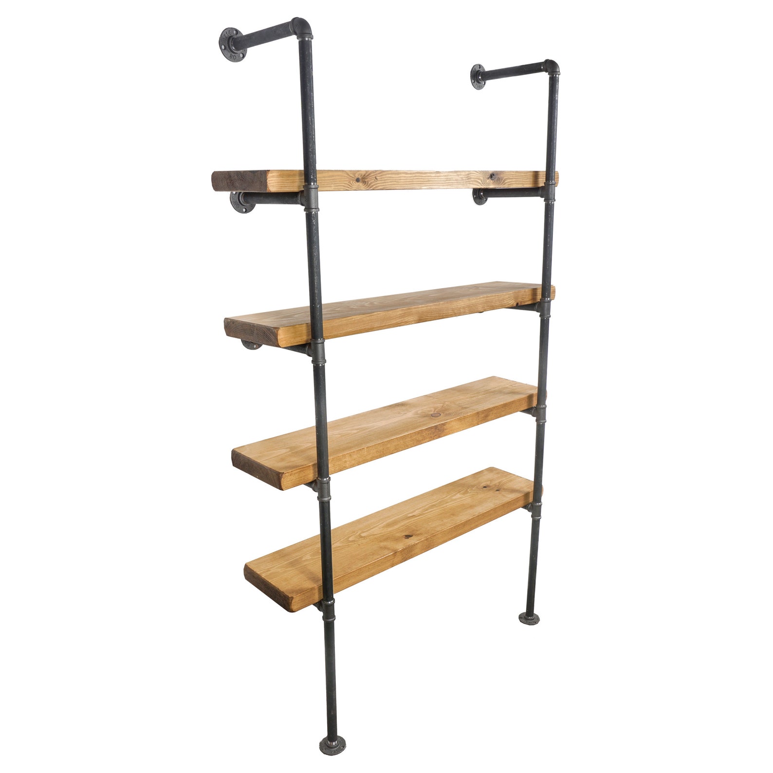 Industrial Tiered Floating Floor Mounted Shelving Unit With - Etsy