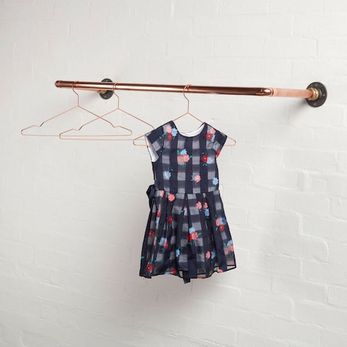 Copper Pipe and Brass Vintage Wall Mounted Clothes Rail - Etsy