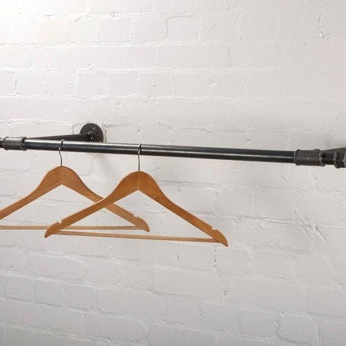 Copper Pipe and Brass Vintage Wall Mounted Clothes Rail - Etsy
