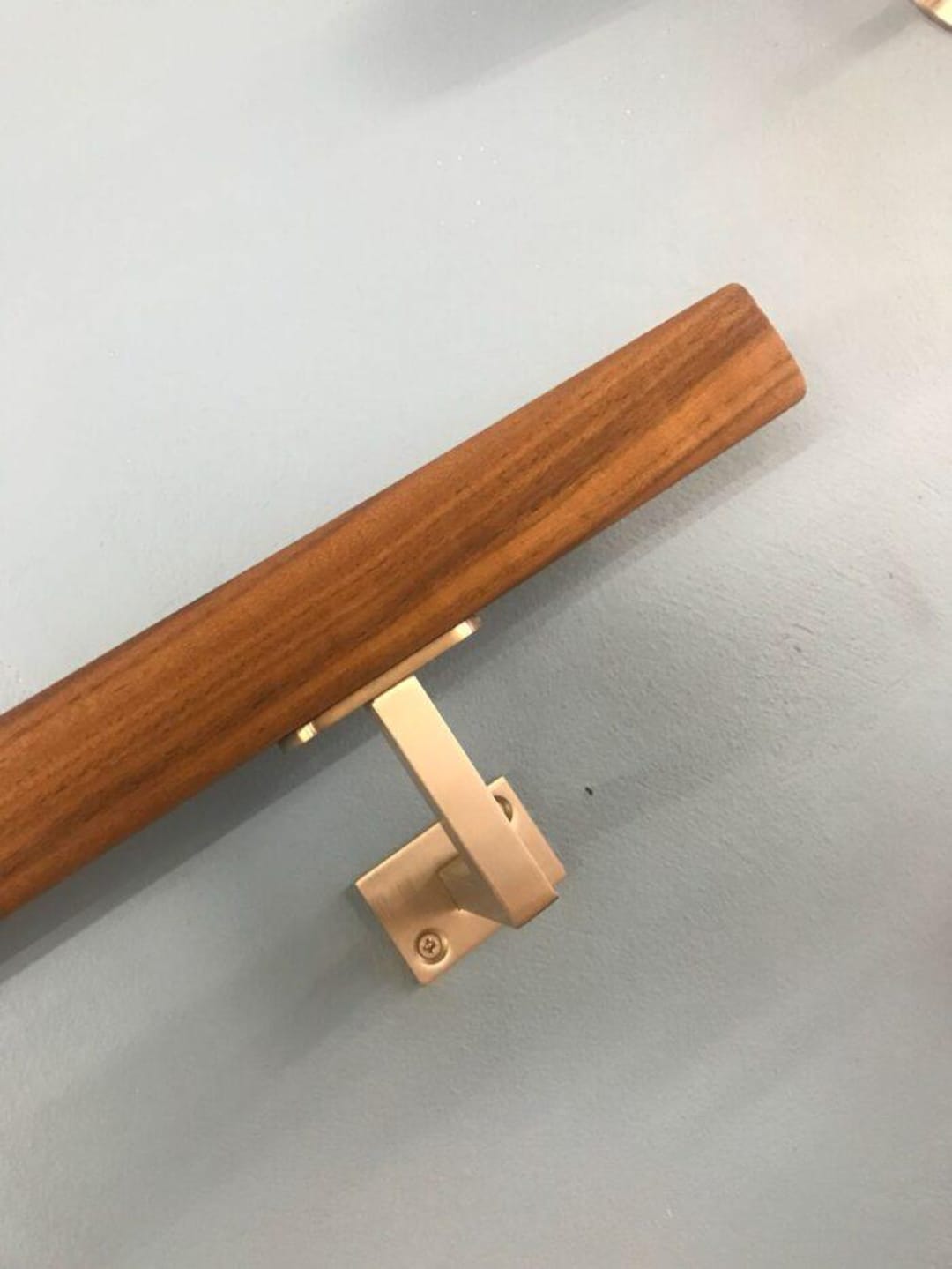 Handrail Stainless Steel and Walnut Square Stair Rail Bannister Stairs ...