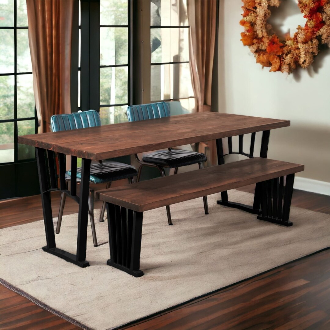 Rustic Dining Table With Spoked Legs - Etsy UK