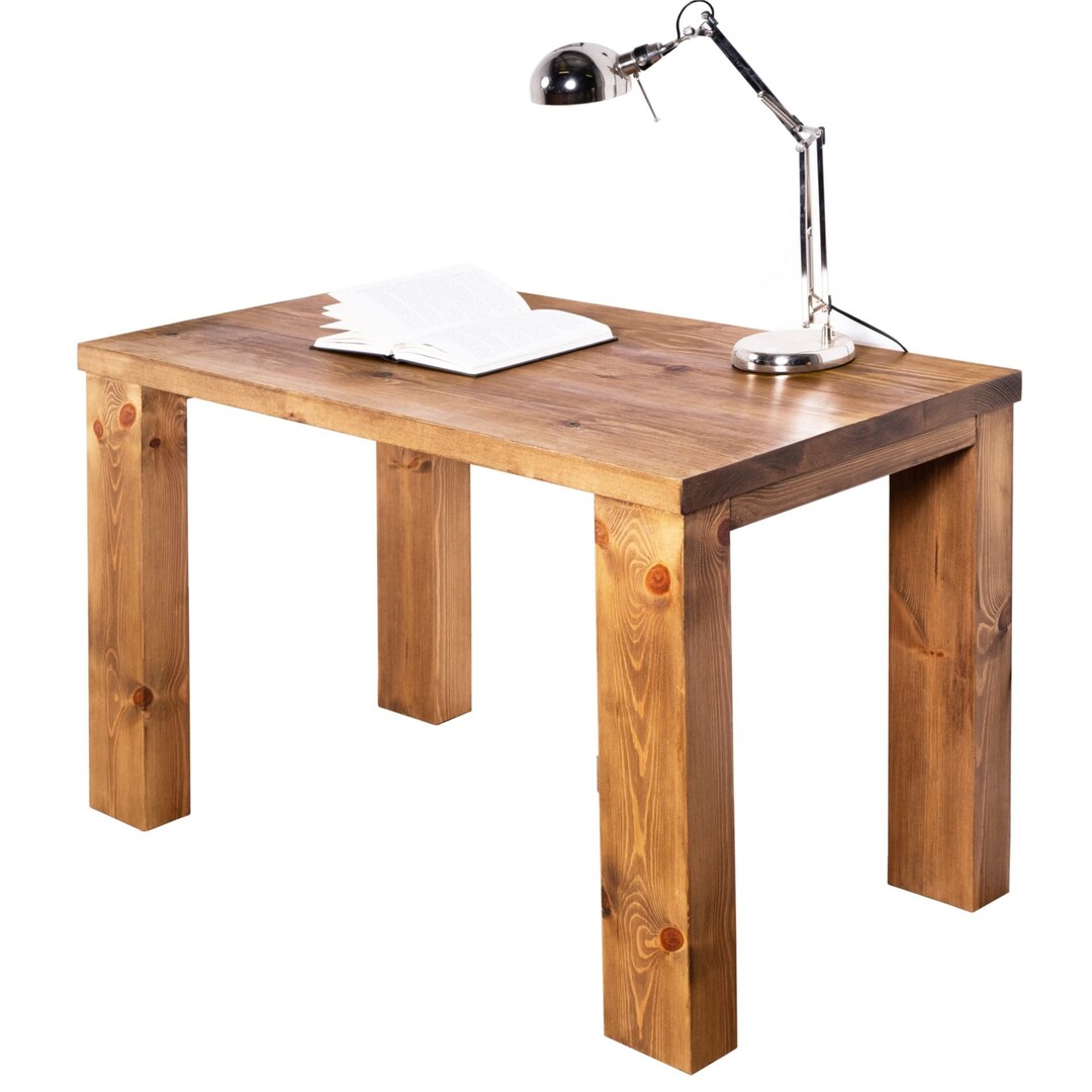 Rustic Solid Wood Desk | Reclaimed Timber Style - Etsy