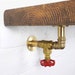 Industrial Brass Valve Pipe Shelf Bracket Holder Steampunk Style pair ...