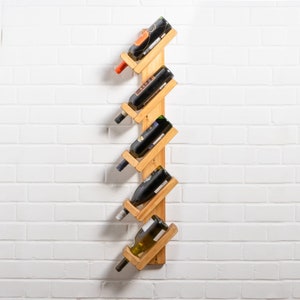Solid Wood Wine Rack | Reclaimed Timber Style - Etsy UK