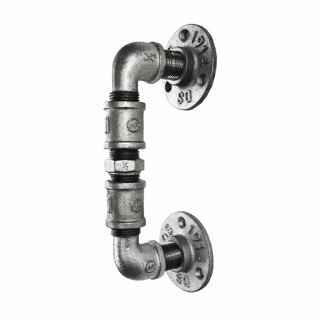 Funky Door/drawer Handle With Two Sockets One Hex | Industrial Silver ...
