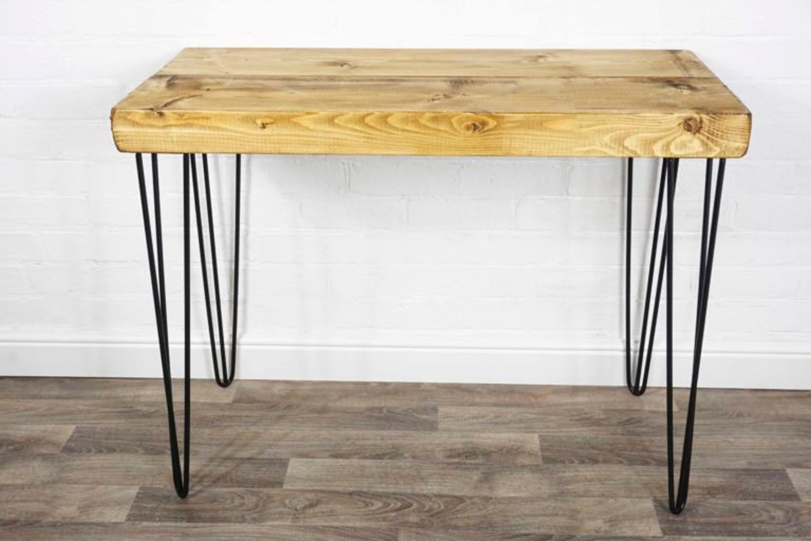CHUNKY Console Table/Reclaimed Timber With Hair Pin Legs | Etsy