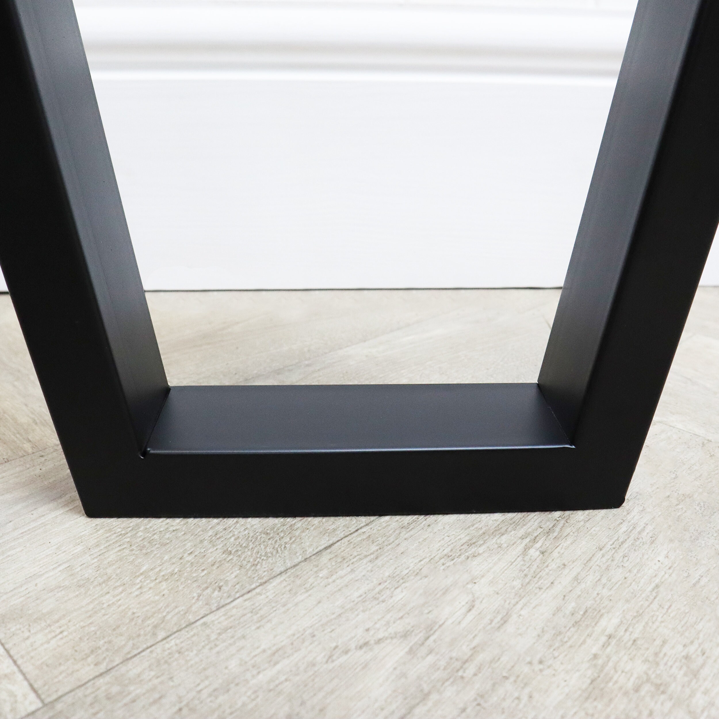 Box Frame Legs Industrial Reverse Trapezium Design Office Desk Dining ...