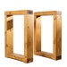 Solid Wood Square Table Legs | Reclaimed Timber Style (pair) - Etsy