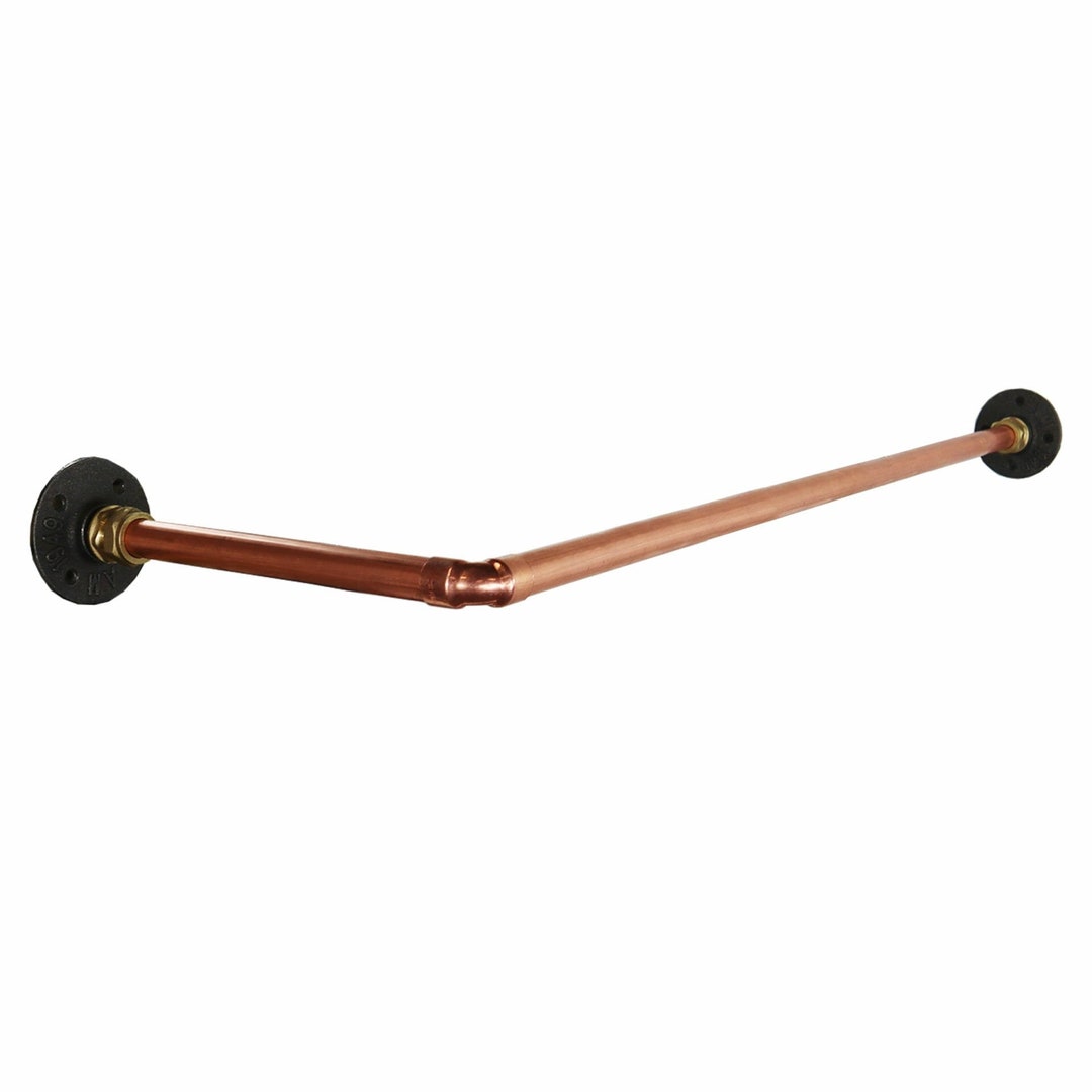 Corner Bend Clothes Rail | Industrial Copper Pipe Style - Etsy