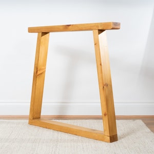 Solid Wood Trapezium Table Legs | Reclaimed Timber Style (pair) - Etsy