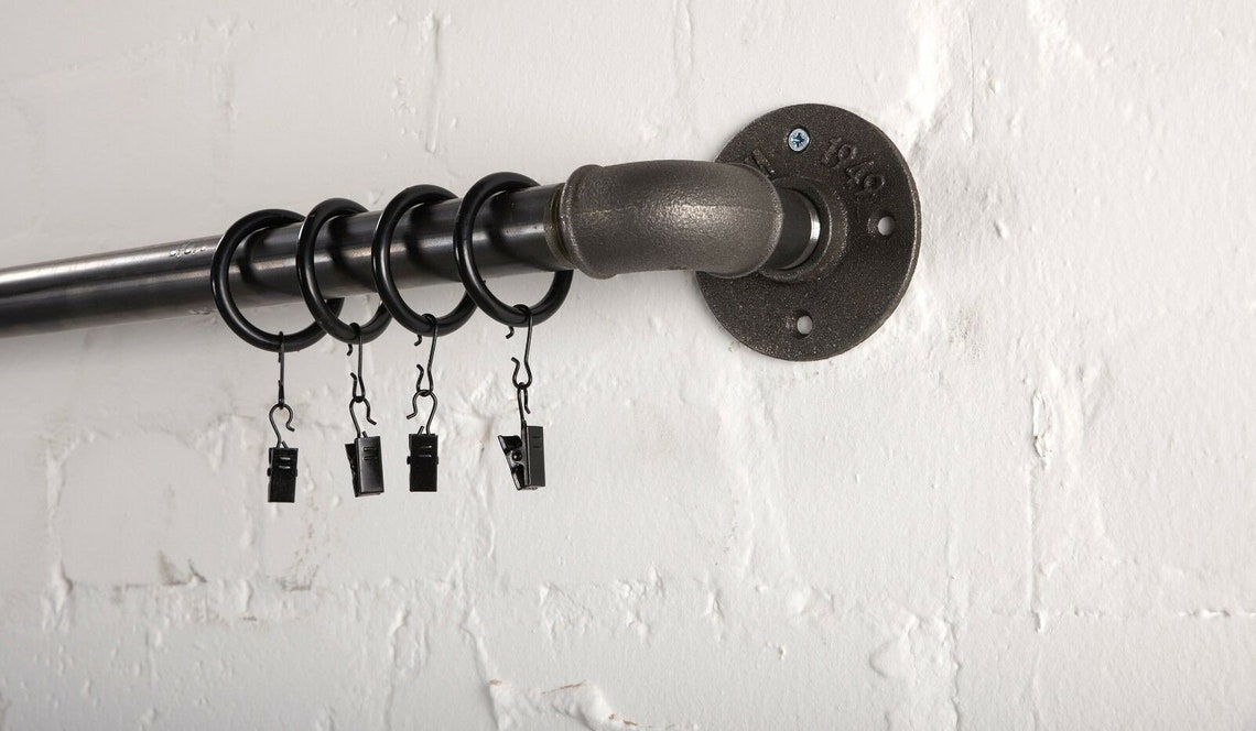 Curtain Pole Curtain Rail Industrial Curtain Rail - Etsy UK