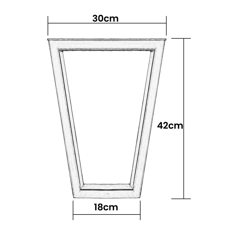 Box Frame Legs Industrial Reverse Trapezium Design Office Desk - Etsy UK