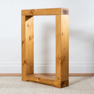 Solid Wood Square Table Legs | Reclaimed Timber Style (pair) - Etsy