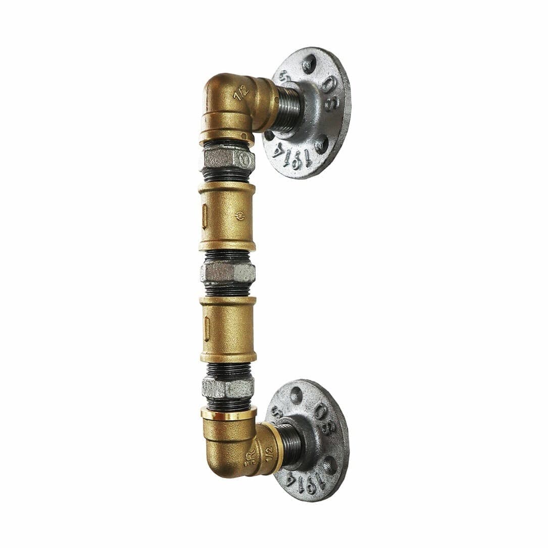 Funky Door/drawer Handle With Two Sockets Three Hex | Industrial Silver ...
