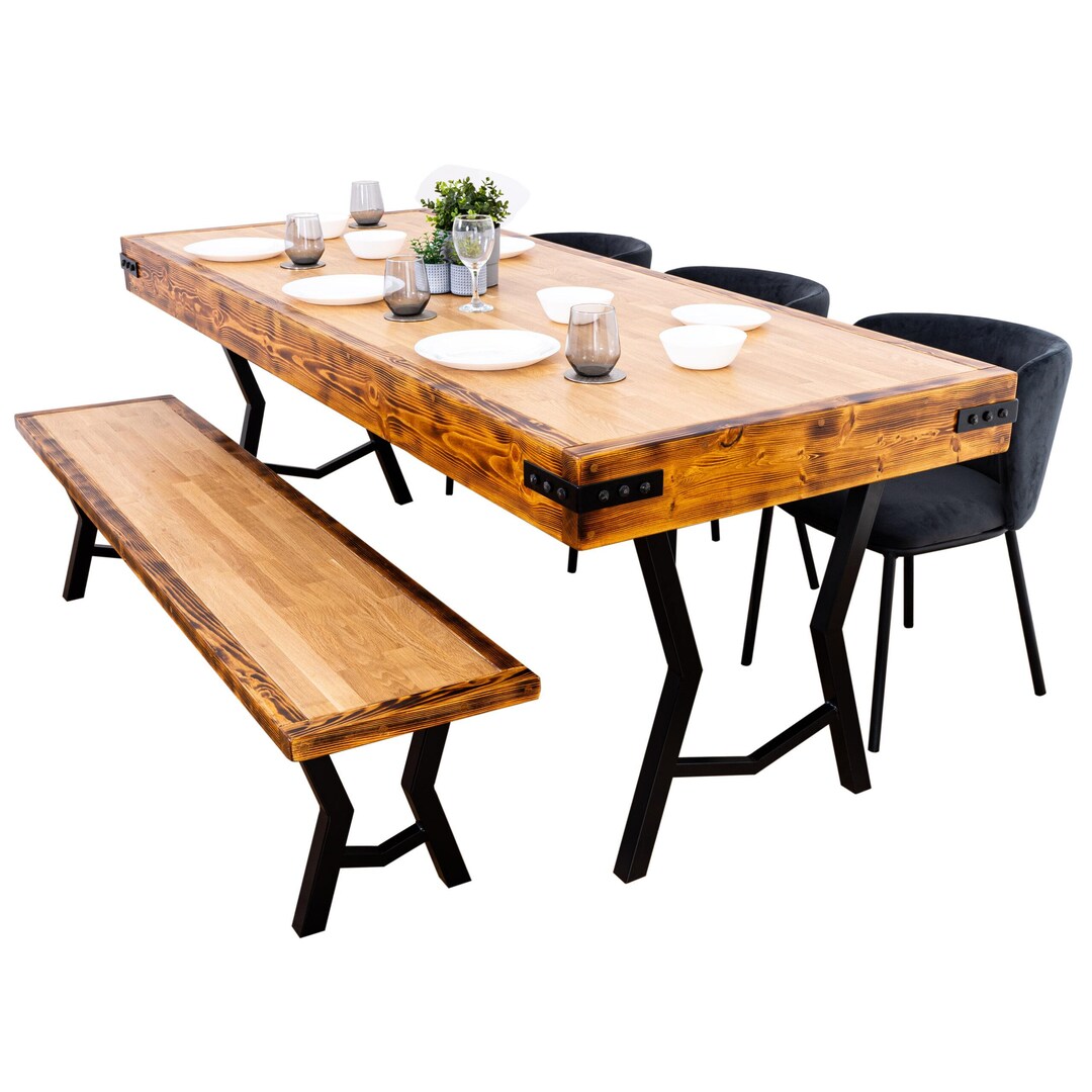 Butchers Block Dining Table With Shetland Legs | Solid Oak and ...