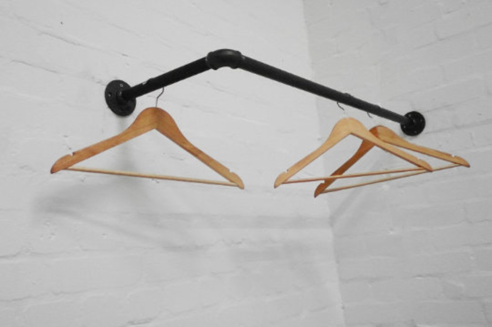 Industrial CORNER Clothes Rail / Clothes Hanger Wall - Etsy