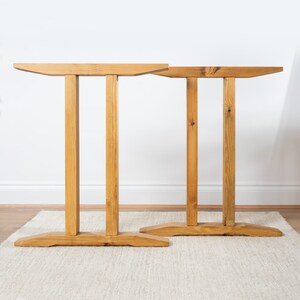 Solid Wood Double Tee Table Legs | Reclaimed Timber Style (pair) - Etsy
