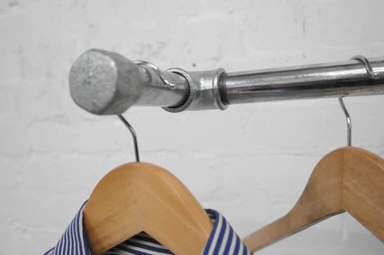 Silver Wall Mounted DOUBLE Clothes Rail Vintage Style Made - Etsy