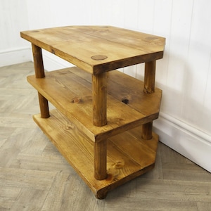 Solid Wood TV Corner Unit Handmade and Customisable - Etsy