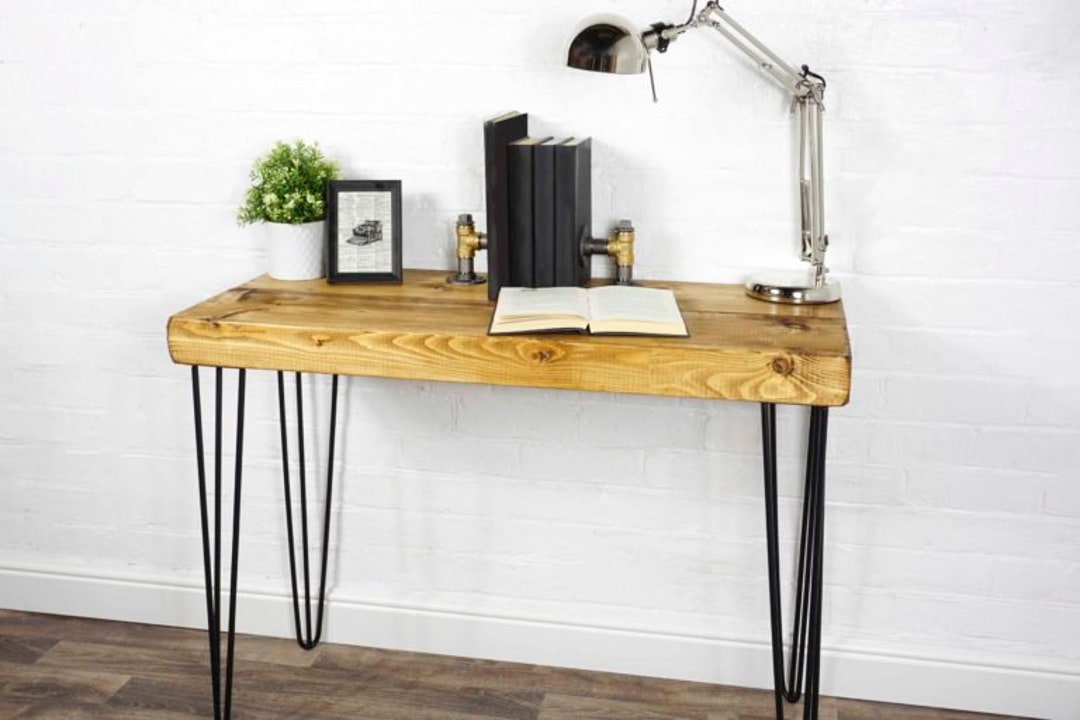CHUNKY Console Table/reclaimed Timber With Hair Pin Legs | Reclaimed ...