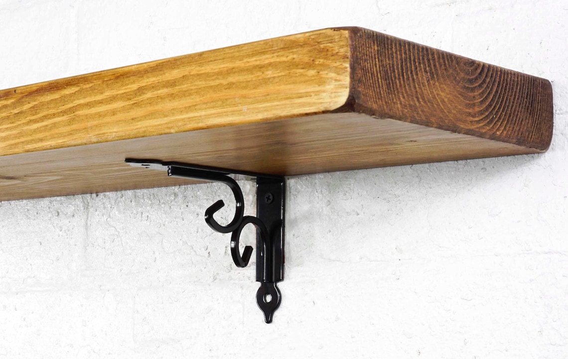 Railway Shelf Brackets pair Industrial Style - Etsy UK