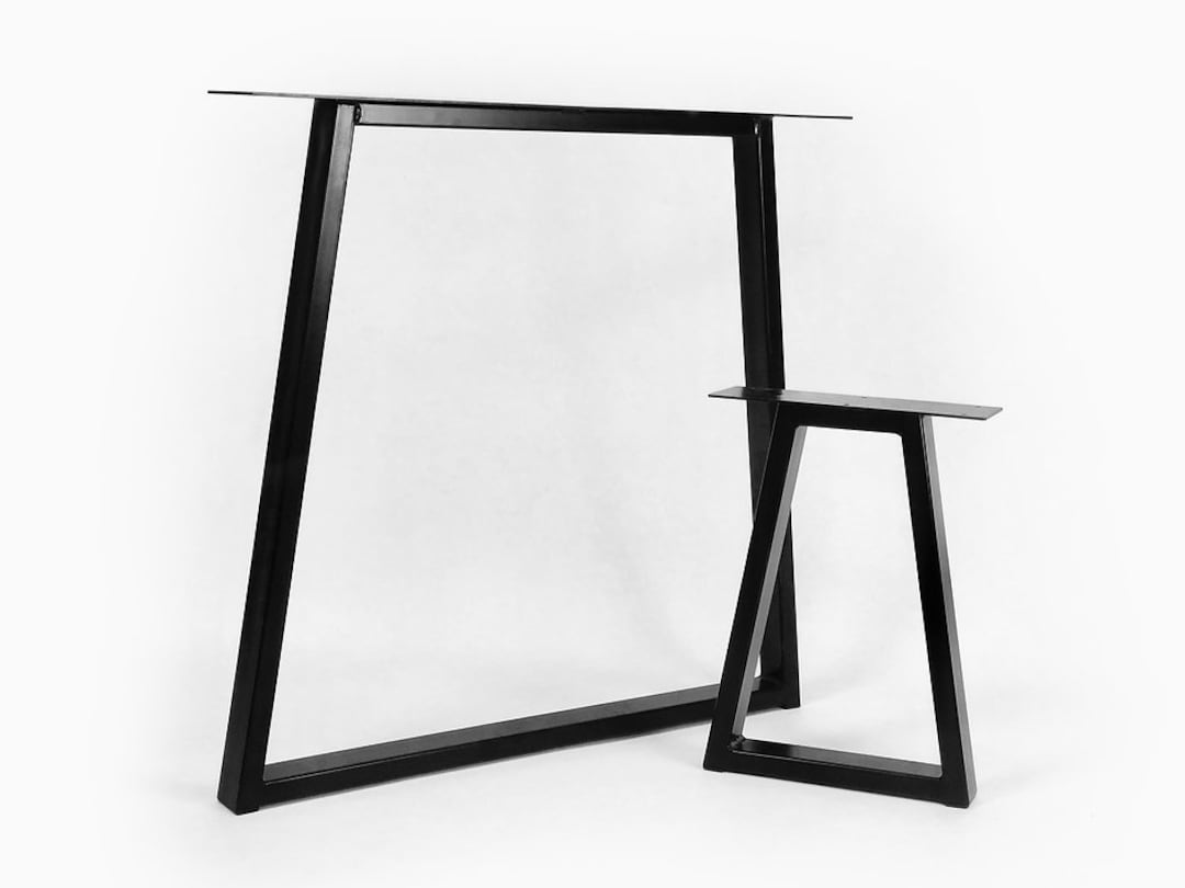 Box Frame Legs Industrial Trapezium Design Office Desk Dining Table ...