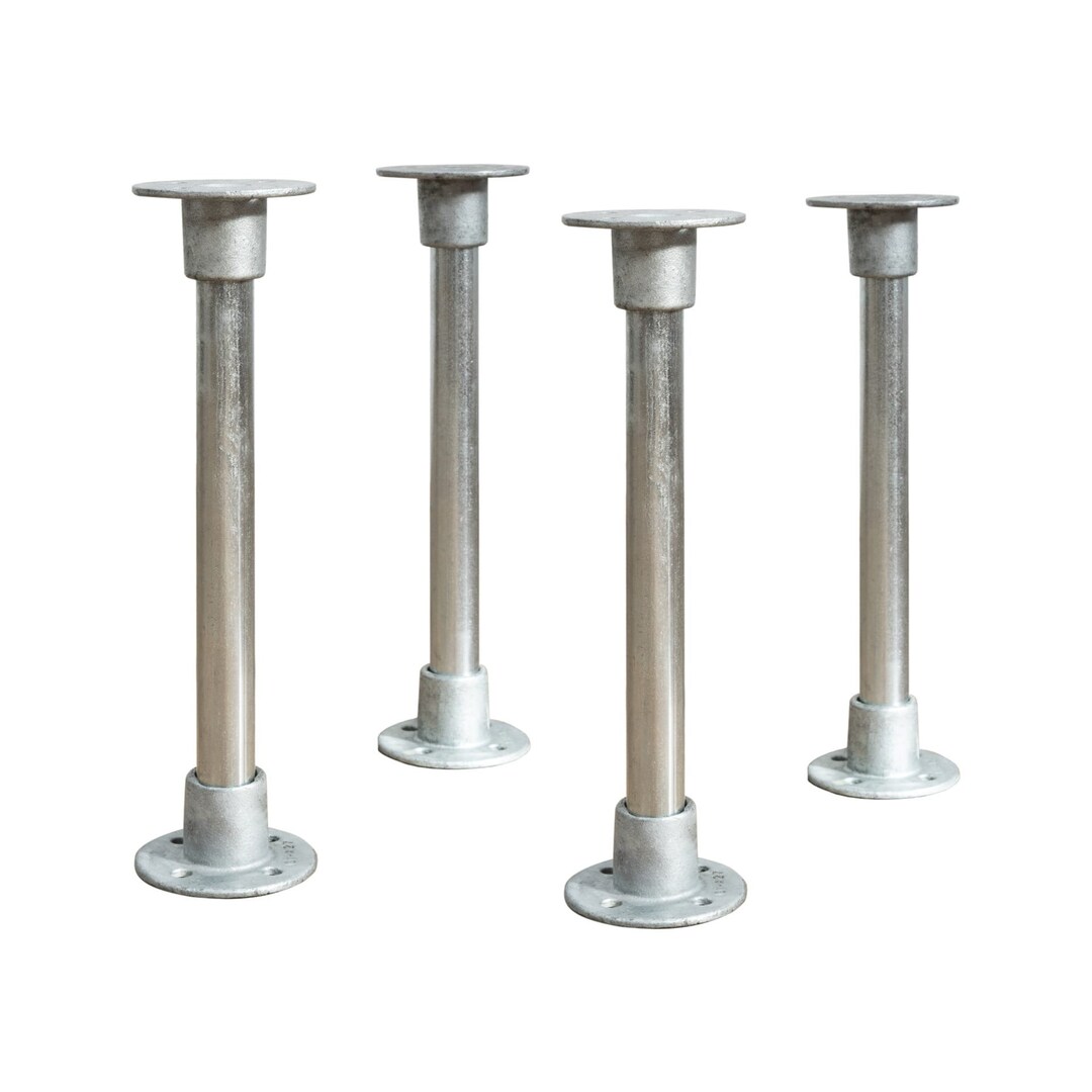 Industrial Silver Pipe Legs | Industrial Key Clamp Pipe Style - Etsy