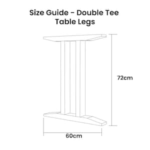 Solid Wood Double Tee Table Legs | Reclaimed Timber Style (pair) - Etsy