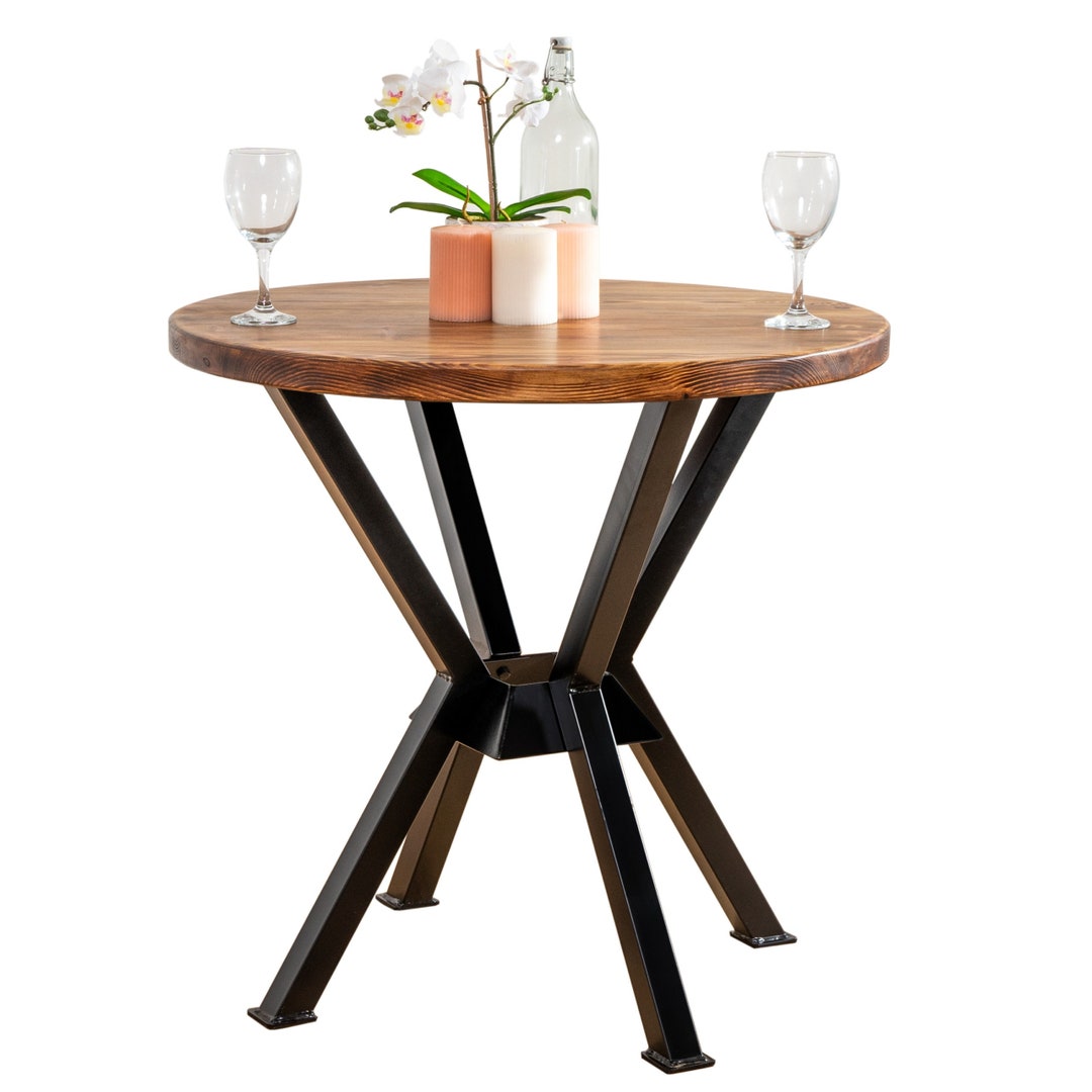 Crown Breakfast Round Table | Industrial Reclaimed Timber Style - Etsy UK