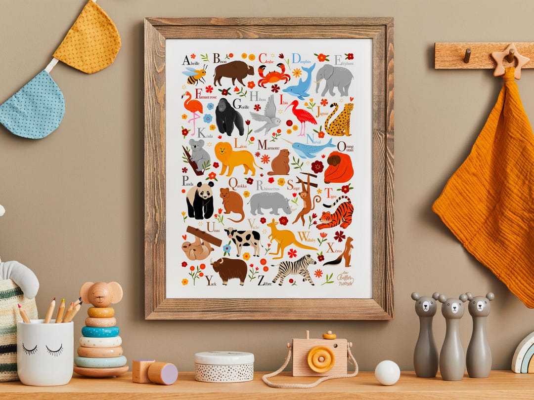 French Animal Alphabet to Print - Alphabet for Children, School ...